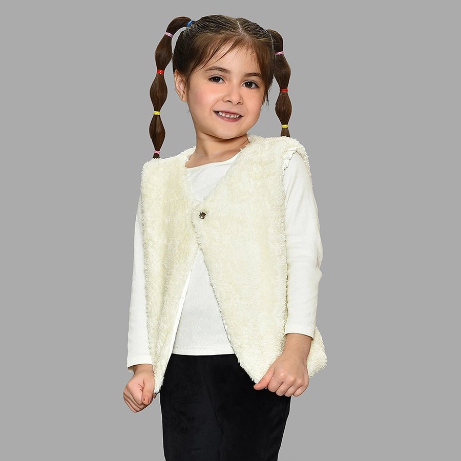Mi Arcus - Neutral Love Fluffy Knitted Shrug - Shrug